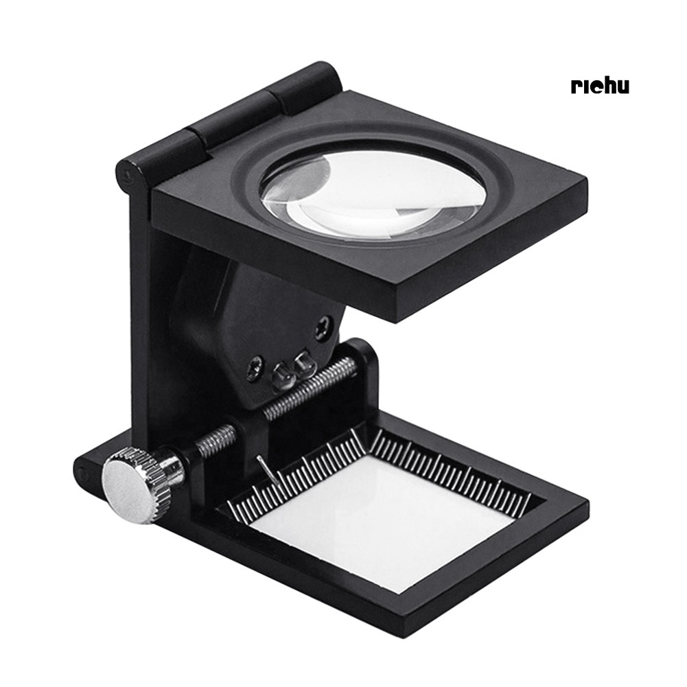 ฮาร์ดแวร์ 10X Foldable 2 LED Light Magnifier Magnifying Glass Lens ...