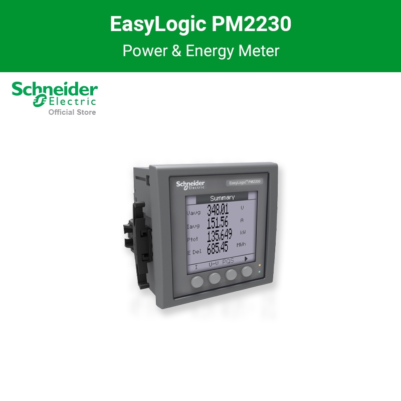 Schneider พาวเวอร์มิเตอร์ up to the 31st harmonic, LCD display, RS485 ...