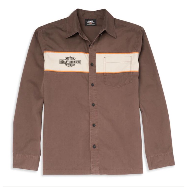 เสื้อเชิ้ตแขนยาวผู้ชายลิขสิทธิ์แท้จาก Harley Davidson (96005-22VM ...