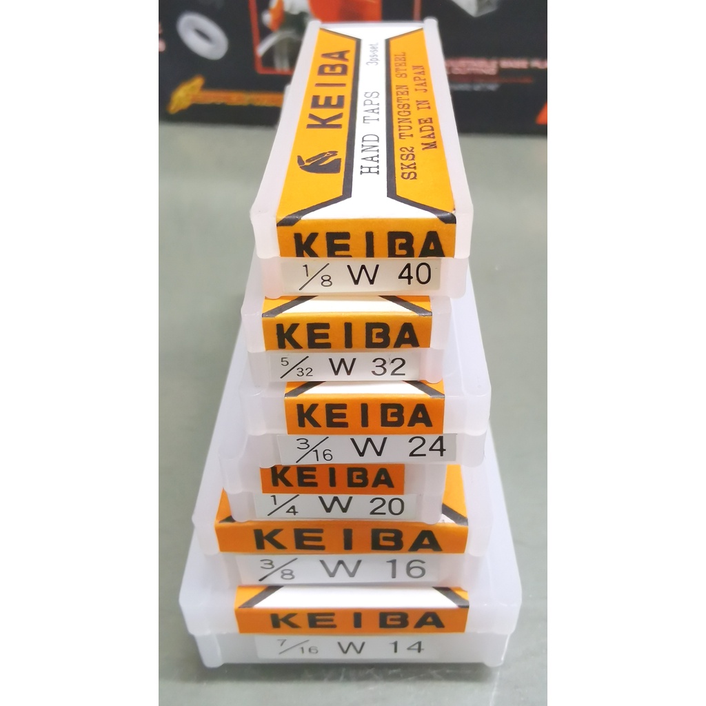 KEIBA ต๊าปตัวผู้ 3 ตัวชุด BSW 1/8"-1/2" ต๊าปเกลียวนิ้ว ต๊าปเกลียวหุน ของแท้ ญี่ปุ่น ต๊าป KEIBA ...