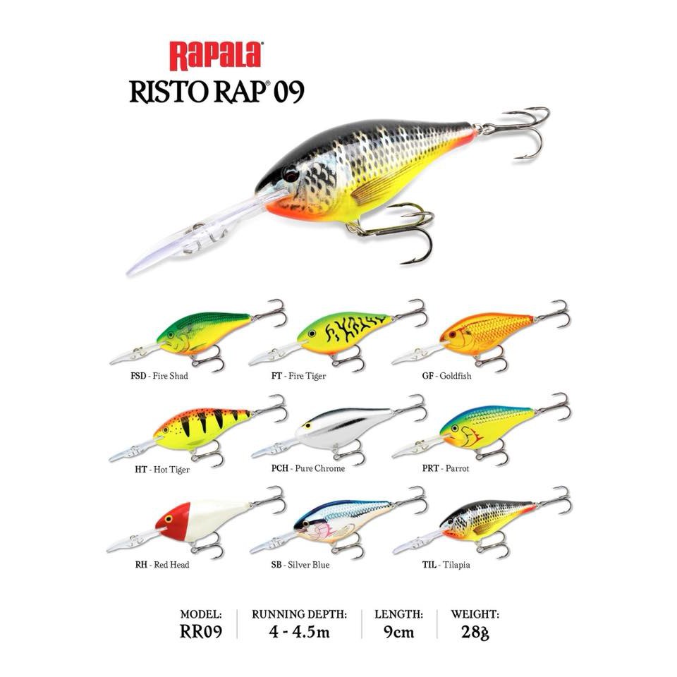 RAPALA RISTO RAP RR9 เหมาะกับปลาล่าเหยื่อในประเทศไทย | Shopee Thailand