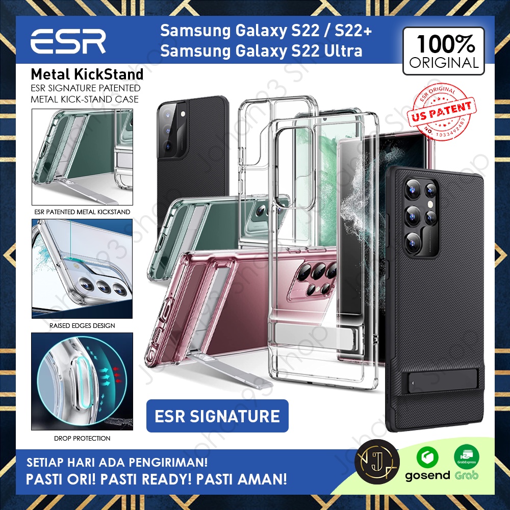 เคส Samsung Galaxy S22 / Ultra / Plus ESR Metal Kickstand Soft Case ...