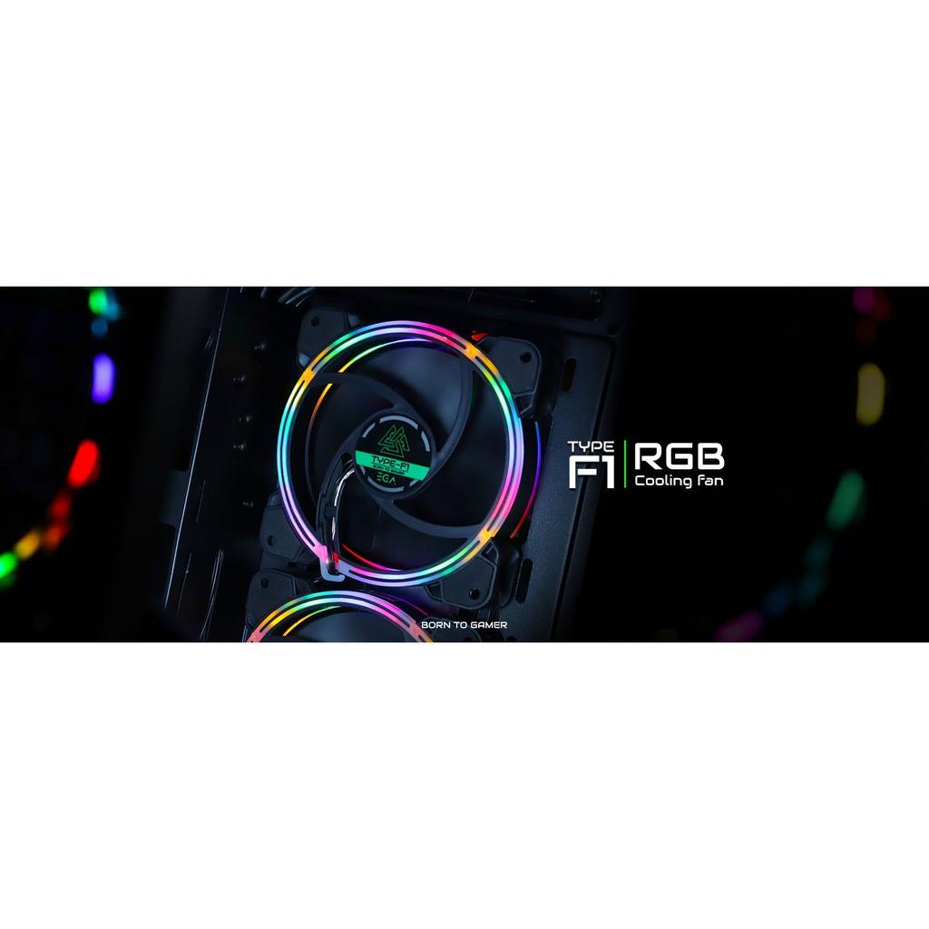 พัดลมเคส RGB EGA Type F1 Type F2 Cooling FAN PC 120mm พัดลมคอมพิวเตอร์ ...