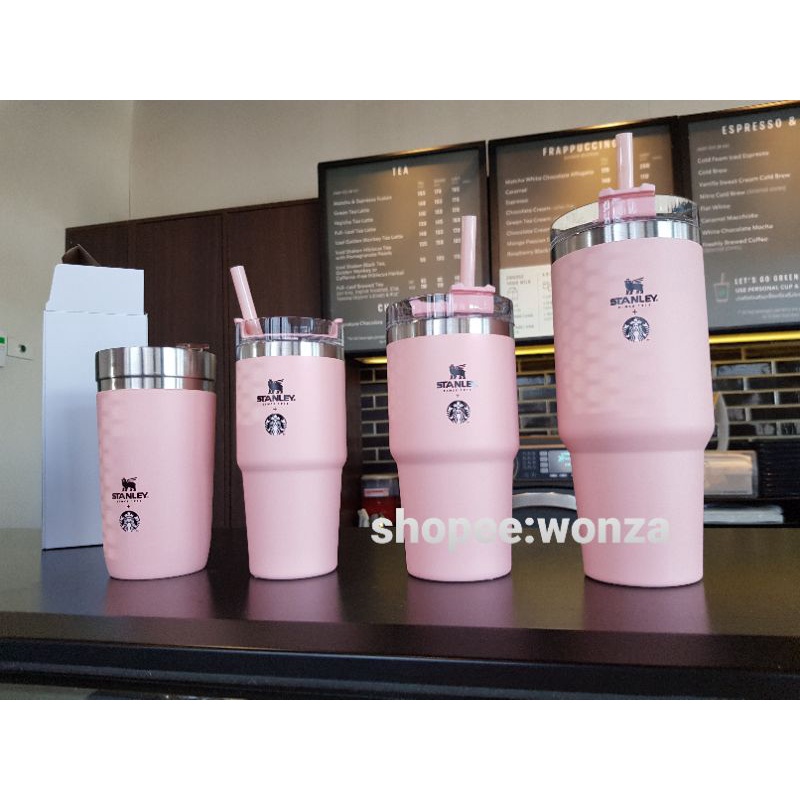 แก้วเก็บความเย็น Starbucks ของแท้ peach stanley collection | Shopee ...