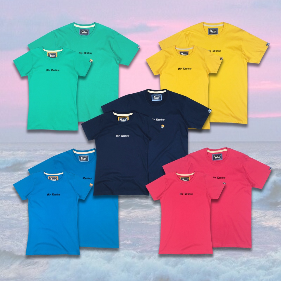 9nine เสื้อยืดปักลาย My Destiny รุ่น EM 594-600 ( รวมสี ) | Shopee Thailand