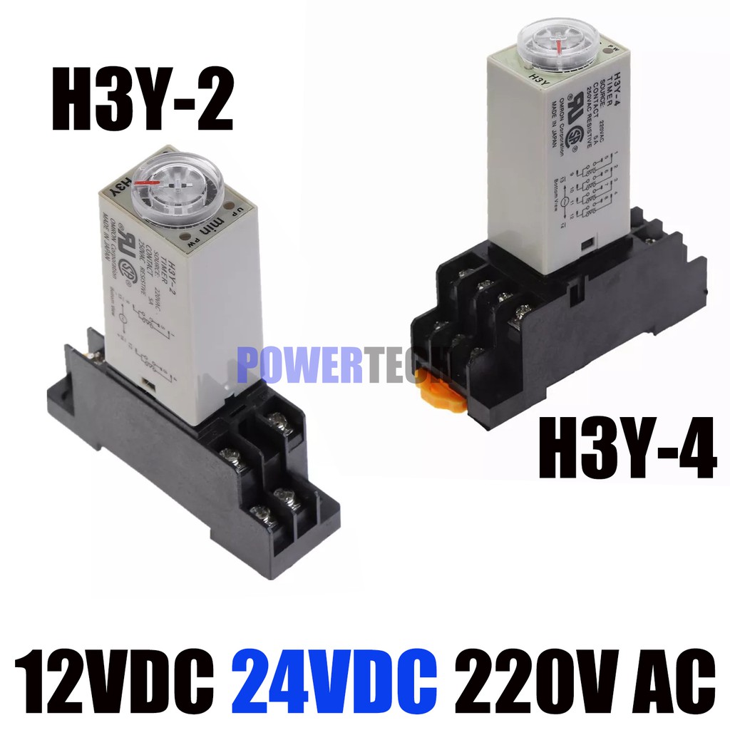 H3Y-2 , H3Y-4 Timer Relay Time Relay with Base Socket | Shopee Thailand