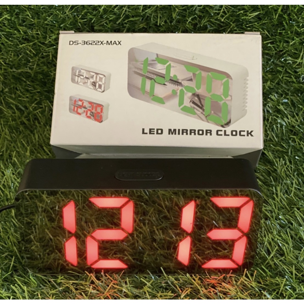 นาฬิกากระจก LED รุ่น DS-3622X-MAX นาฬิกาตั้งโต๊ะ นาฬิกาดิจิตอล นาฬิกาปลุกดิจิตอล หน้าปัดกระจก ...