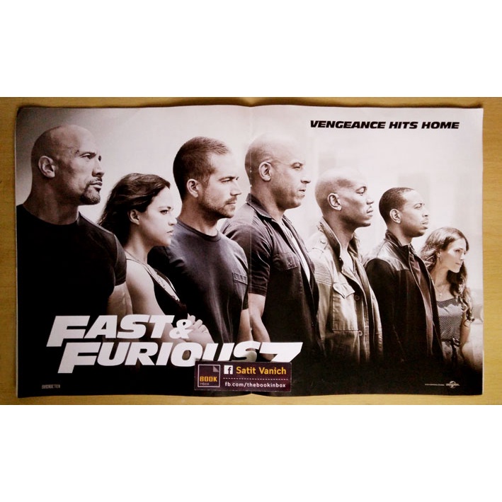 Fast 7 โปสเตอร์หนัง Fast and Furious 7 | Shopee Thailand
