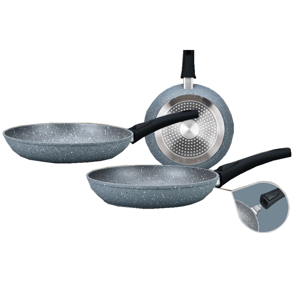 forged aluminum marble non-stick detachable handle fry pan jijg ...