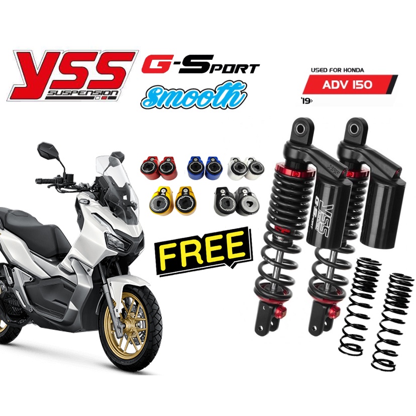 โช๊คหลัง YSS G-SPORT ADV150 (SMOOTH) ขนาด 390mm (แถมสปริง 1 คู่) ตรง ...