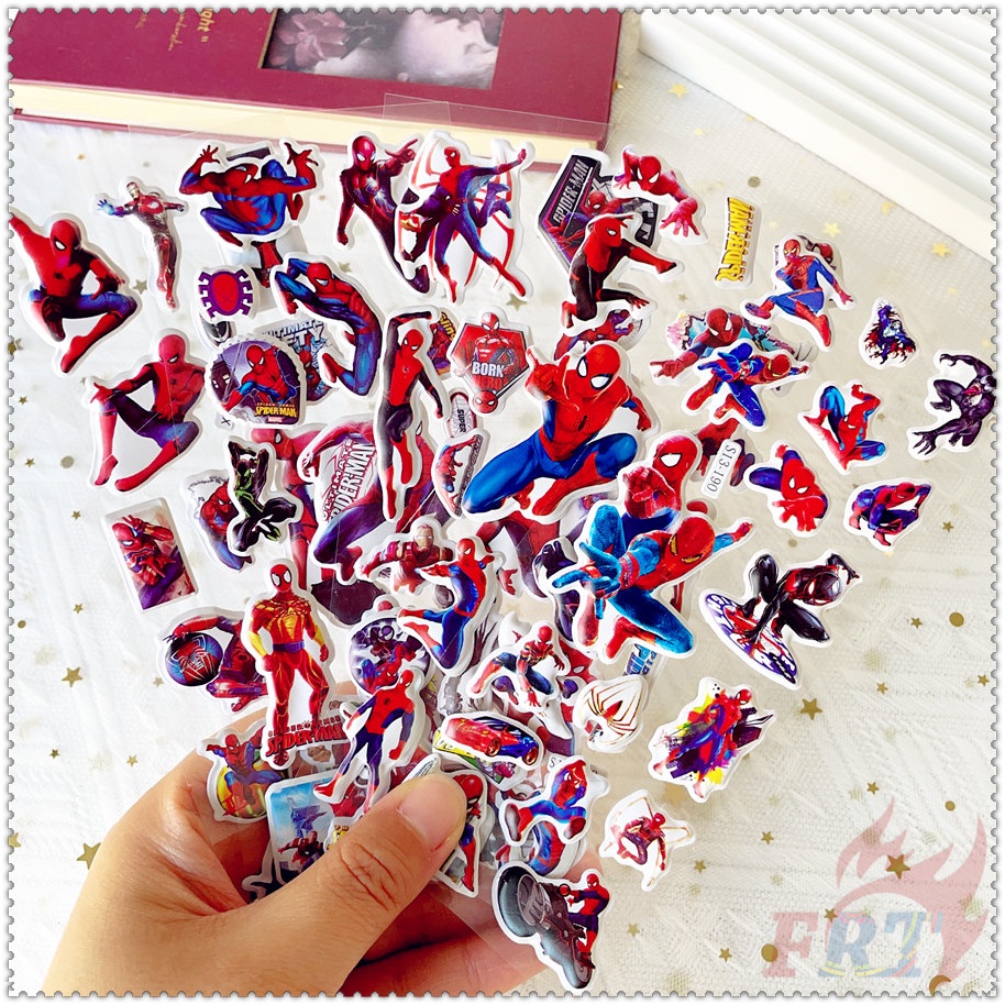5Sheets Marvel Super Hero Spider-Man Q-1 DIY Rewards Sticker 3D Puffy ...