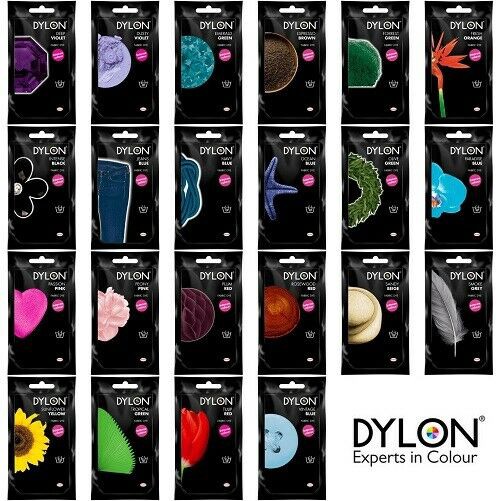 สีย้อมผ้า Dylon สูตร Premium 50กรัม ประเทศอังกฤษ 🏵รับประกันสินค้าผลิต ...