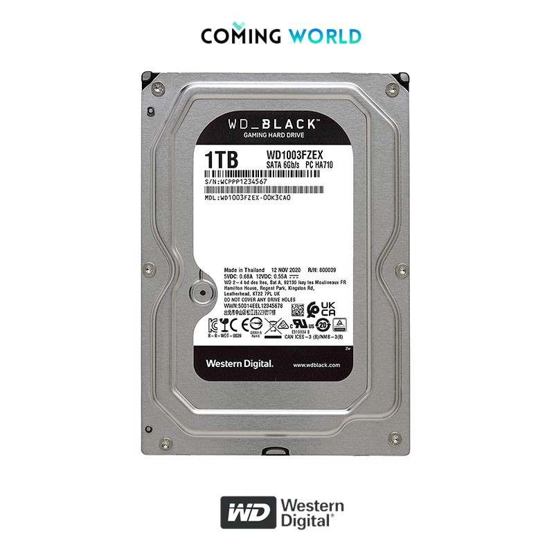 HDD (ฮาร์ดดิสก์) Harddisk WD Black 1TB 3.5" SATA3 WD1003FZEX | Shopee ...