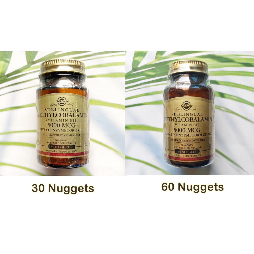 Sublingual Methylcobalamin (Vitamin B12) 5,000 mcg 30 or 60 Nuggets ...