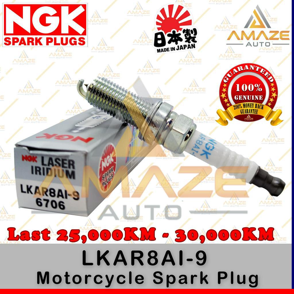 หัวเทียน NGK Laser Iridium สําหรับรถจักรยานยนต์ LKAR8AI-9 (KTM Duke 200, 390, 990, Modenas ...