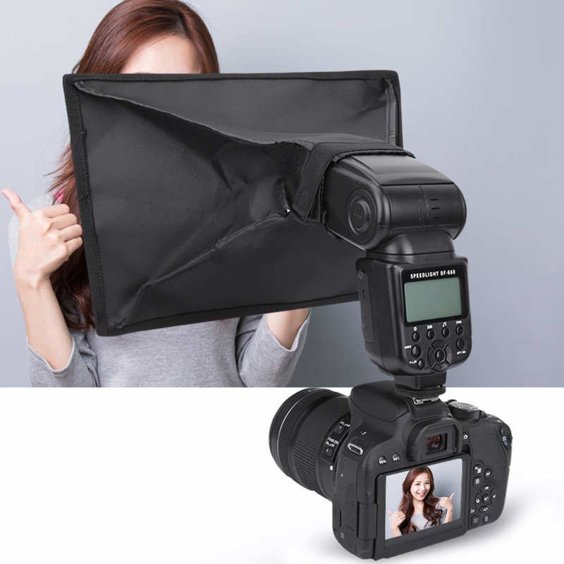 Concon [พร้อมสต็อก] Speedlite Softbox Diffuser สำหรับกล้องไฟแฟลชไฟความเร็ว Universal 20x30 ซม ...