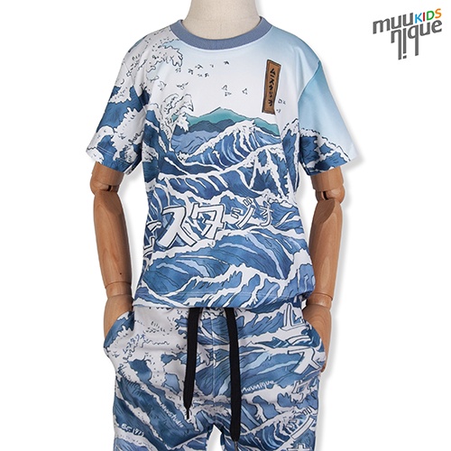 MUUNIQUE JP. Set Kids เสื้อยืด+กางเกงเด็ก รุ่น Wave JP-136 | Shopee ...