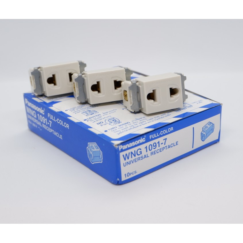 Panasonic เต้ารับเสียบขากลมแบน WNG 1091-7 | Shopee Thailand