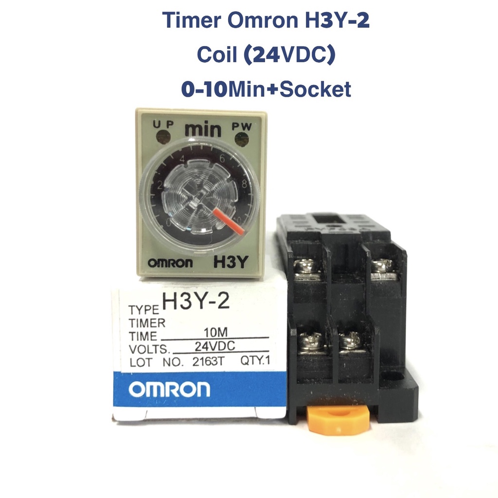Timer Omron H3Y-2 0-10Min Coil 24 V + Socket | Shopee Thailand
