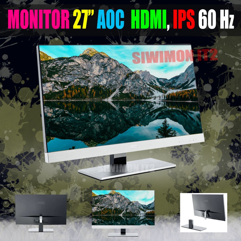 Monitor 27" AOC 60Hz / HDMI, IPS (I2757FH) | Shopee Thailand