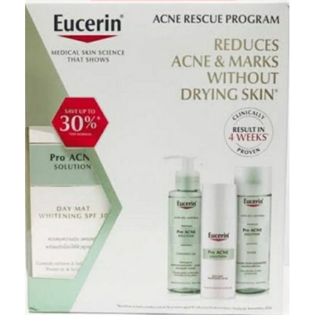 Eucerin Pro Acne solution set EXP: 01/22 ( DAY MAT / Toner / Cleansing ...