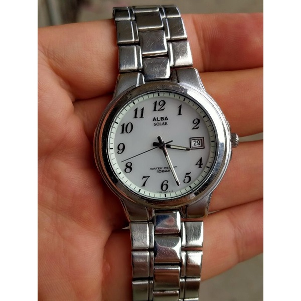 ALBA SOLAR ระบบ Quartz ชาร์จด้วยแสง เดินดีใช้งานปกติ | Shopee Thailand