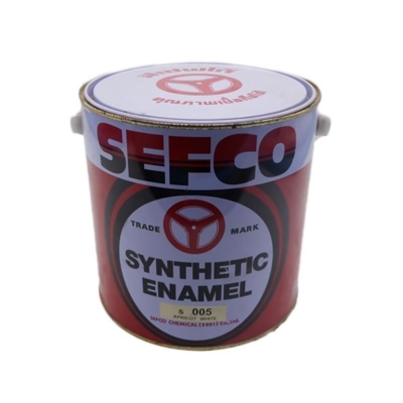 SEFCO สีเคลือบเงาเซฟโก้ สำหรับช้ภายนอกและภายใน S 005 APRICOT WHITE ขนาด 3.4 ลิตร | Shopee Thailand