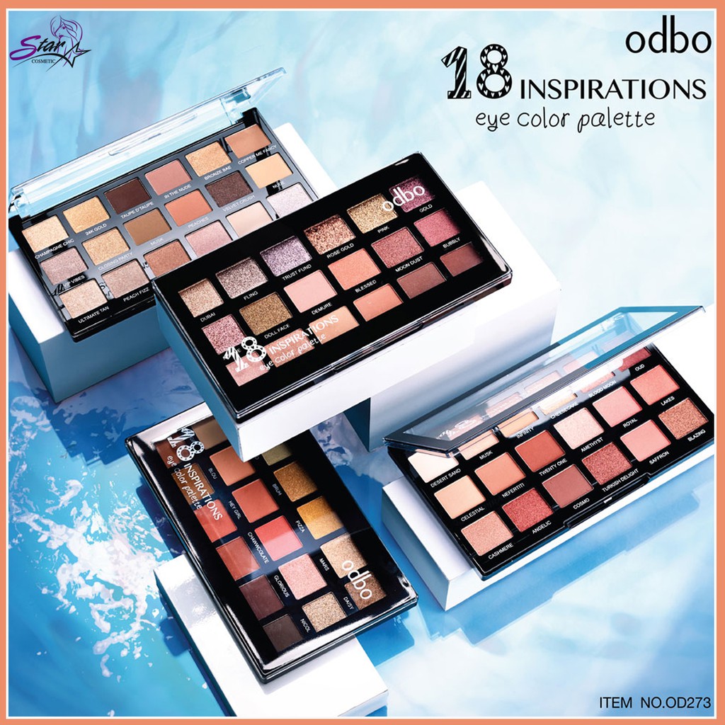 odbo 18 inspirations eye color palette อายแชโดว์ โอดีบีโอ OD273 ...