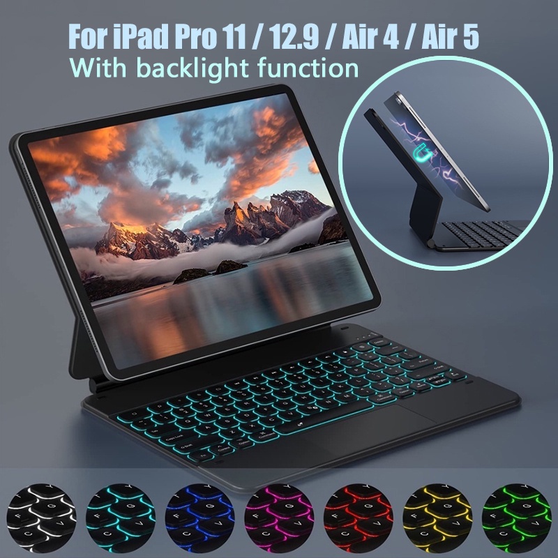 GOOJODOQ Magic Keyboard สําหรับ Ipad Air 4/5 Pro 11 12.9 กรณีพร้อมทัชแพ ...