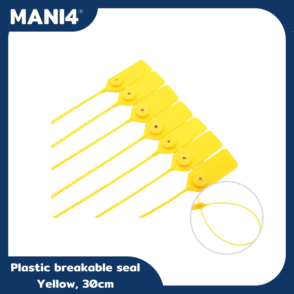 Plastic breakable seal: สีเหลือง, 30cm (100 อัน/แพ็ค) ซีลพลาสติก ซีล ...