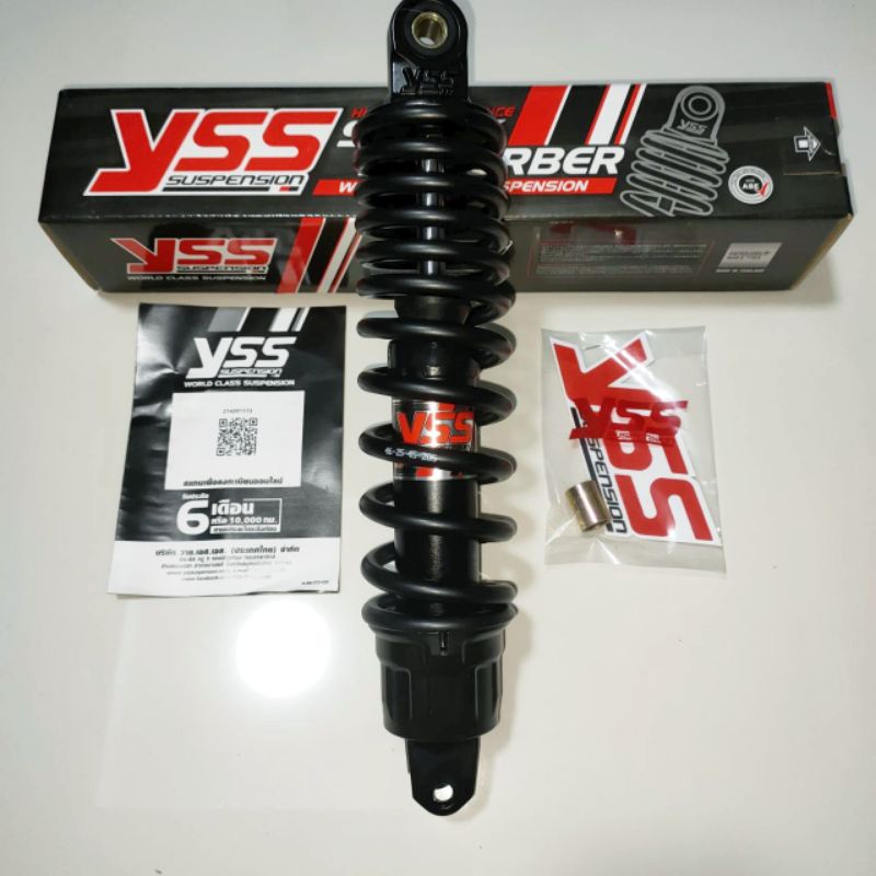 YSS โช็คหลัง Mio/Fino/Click/Click-i สีดำ ของแท้ 100% รับประกัน 6เดือน YSS PRO-PLUS (300mm.) มีโอ ...