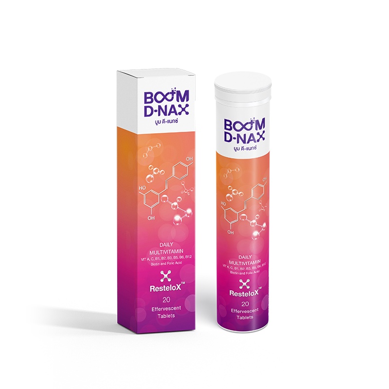 วิตามิน C Vitamin C Boom DNAx วิตามิน เม็ดฟู่ ละลายน้ำ ชะลอวัย สารสกัด ...