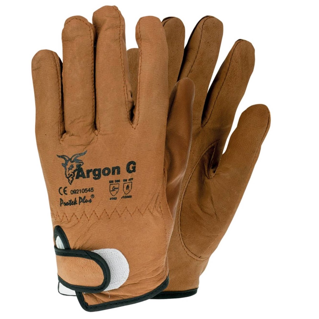 ถุงมือเซฟตี้ Argon G ถุงมืองานเชื่อมไฟฟ้า ก๊าซอาร์กอน ทำจากหนังแพะ ...