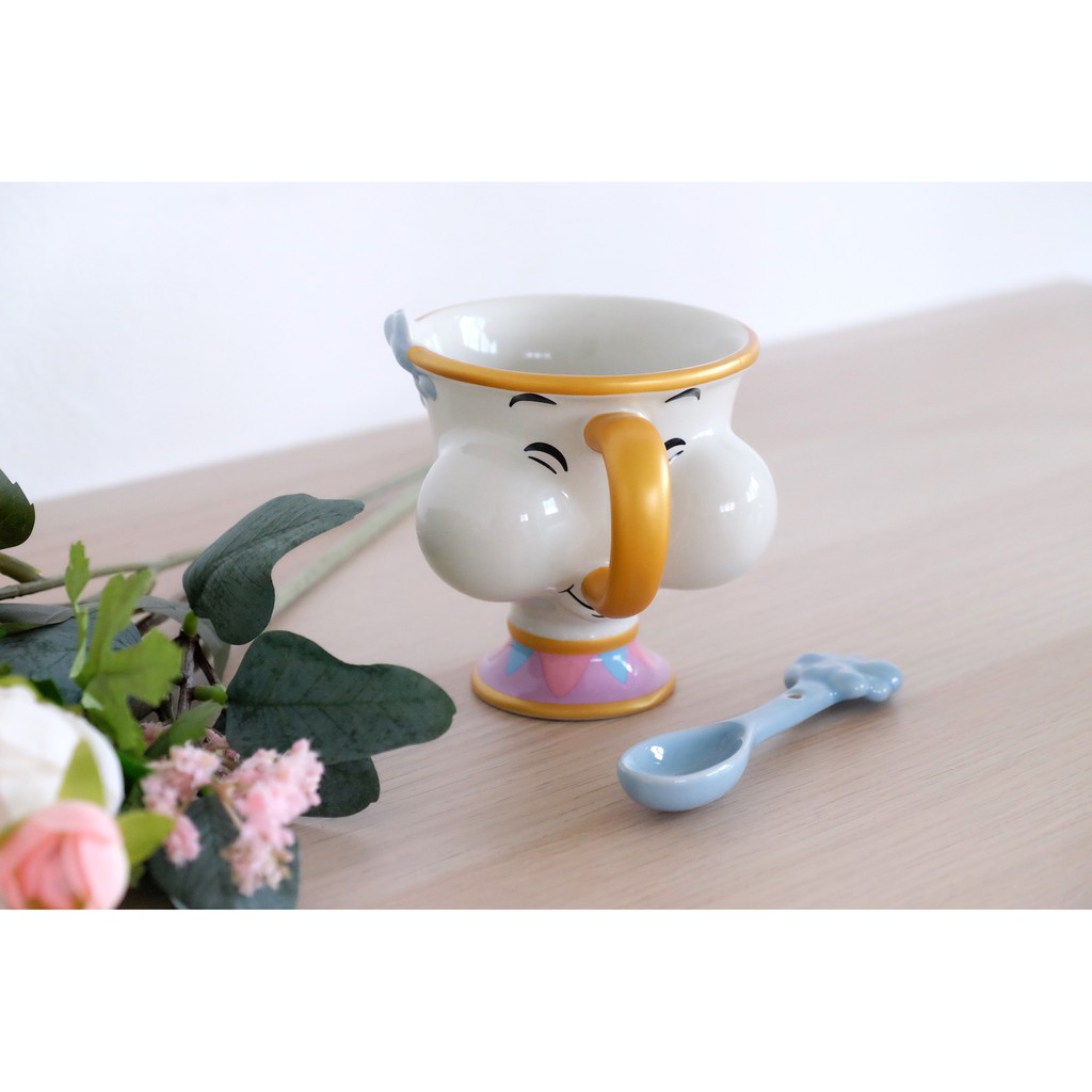 ️พร้อมส่ง ️ Chip Teacup and Spoon Set – แก้วชิพแก้มป่อง Beauty and the ...