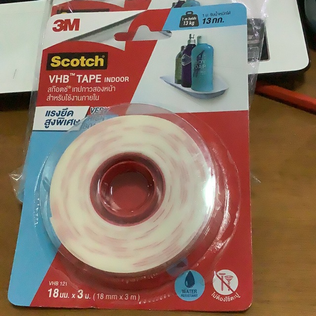 3M Scotch VHB เทปกาว 2 หน้าใช้งานภายใน รับน้ำหนัก 13 กก. มี 2 ขนาด ...