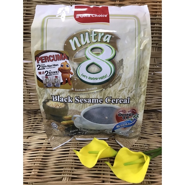 Nutra 8 โอ๊ตเลข 8 เครื่องดื่มซีเรียลรวมสำเร็จรูปผสมงาดำ | Shopee Thailand