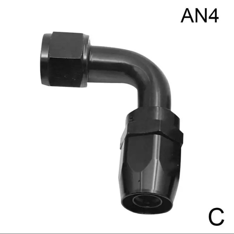 AK72 AN Fitting Black 0 45 90 180 Degree AN4 AN6 AN8 AN10 AN12 หัวฟิตติ้ง | Shopee Thailand