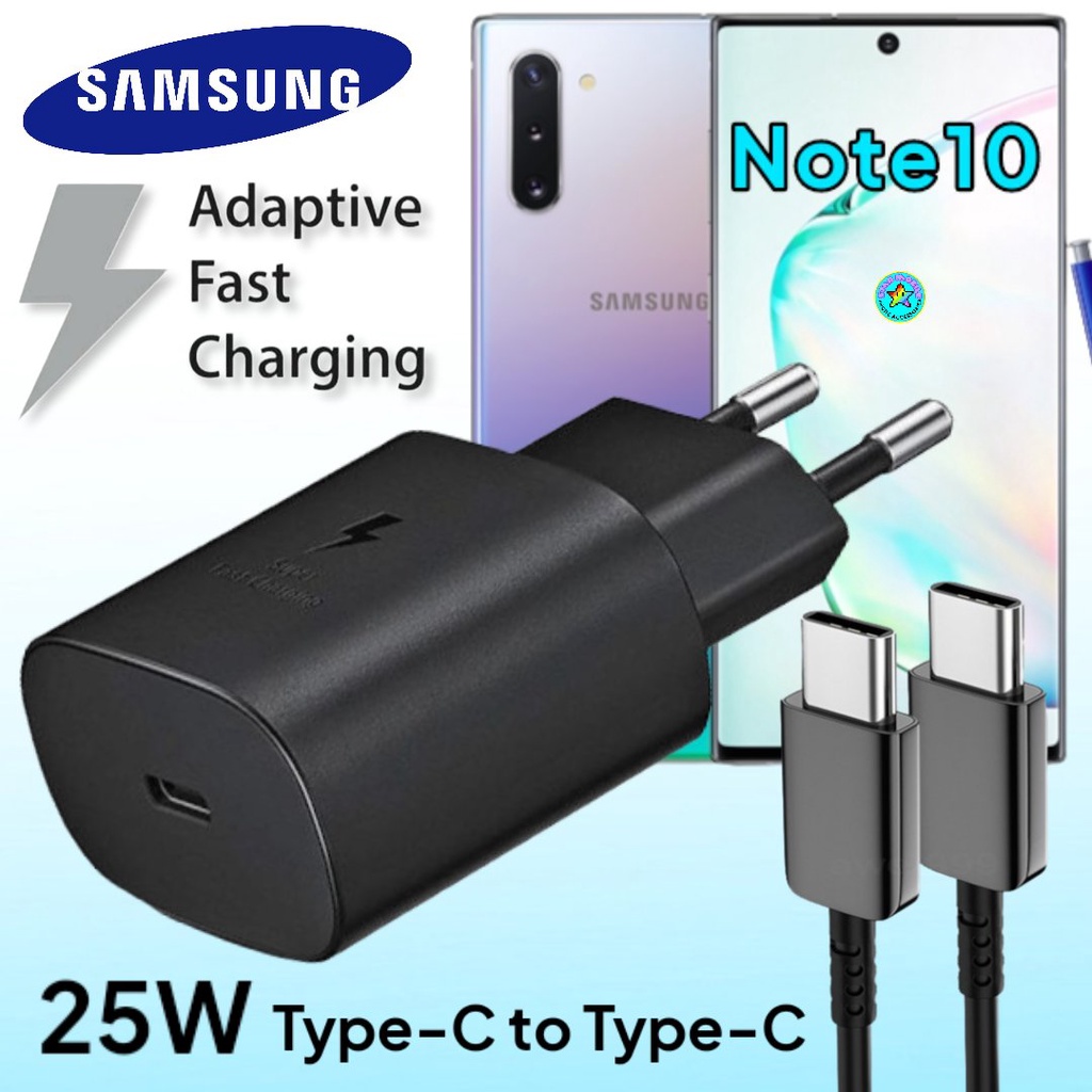 ที่ชาร์จ Samsung Galaxy Note 10 25W Usb-C to Type-C ซัมซุง หัวชาร์จ(EU) สายชาร์จ 2เมตร Fast ...