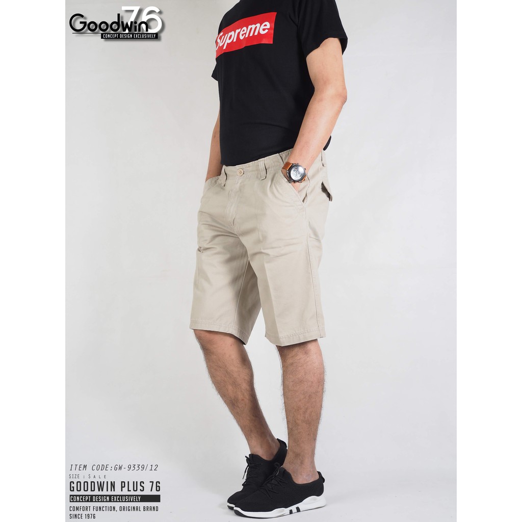 ⚡GW⚡9339 กางเกงขาสั้น ผู้ชาย สีพื้น ไซส์ 28-36 Goodwin Brand | Shopee ...