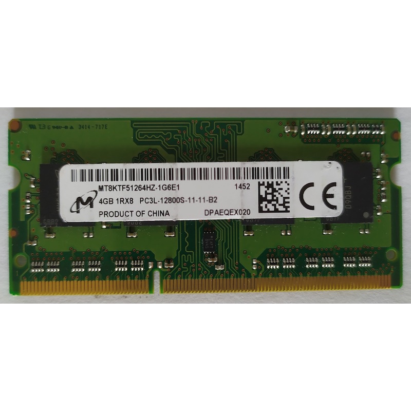 RAM Micron 4GB PC3L-12800S MT8KTF51264HZ-1G6E1 S0E33CAF2 | Shopee Thailand