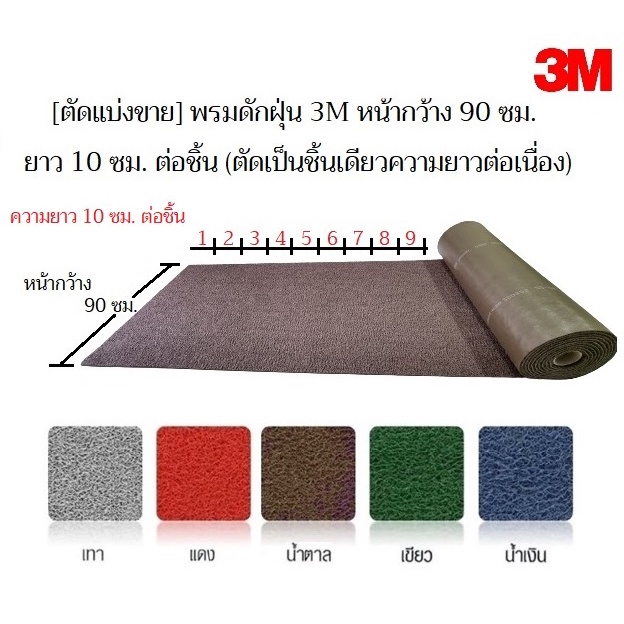 [ตัดแบ่งขาย] 3M พรมดักฝุ่น รุ่นนอแมด 6850 หน้ากว้าง 90 ซม. ยาว 10 ซม. ...