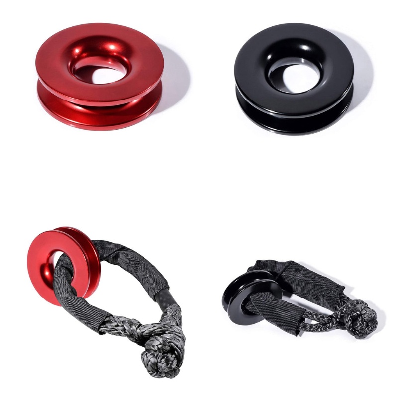 EDB* Rope 3/8 1/2" Ratchet Recovery Ring Snatch-Ring Block Tackle ...