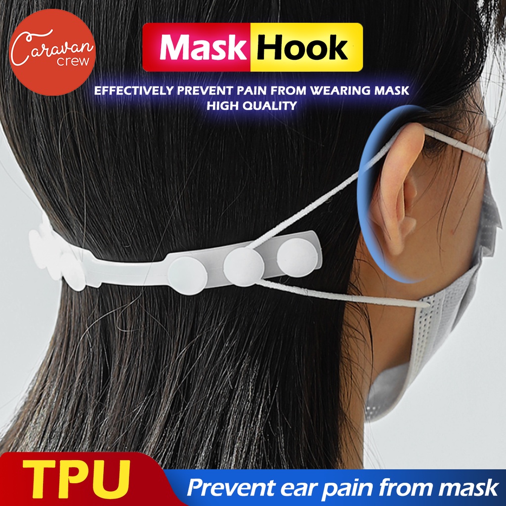 Caravan Crew Mask cover anti pain Face Shield Extension ที่คล้องหูแบบ ...