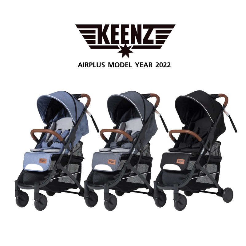 Keenz Airplus Ubar MY22 รถเข็นเด็กพับเล็กพร้อมแถบสะท้อนแสง ขนาด Cabin Size จุของได้เยอะ | Shopee ...