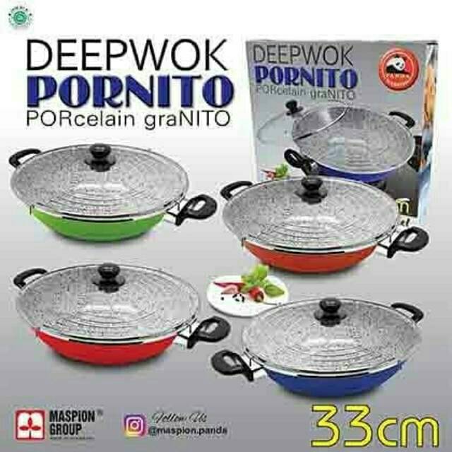 Deepwok Pornito กระทะนอนสติ๊ก 33ซม | Shopee Thailand