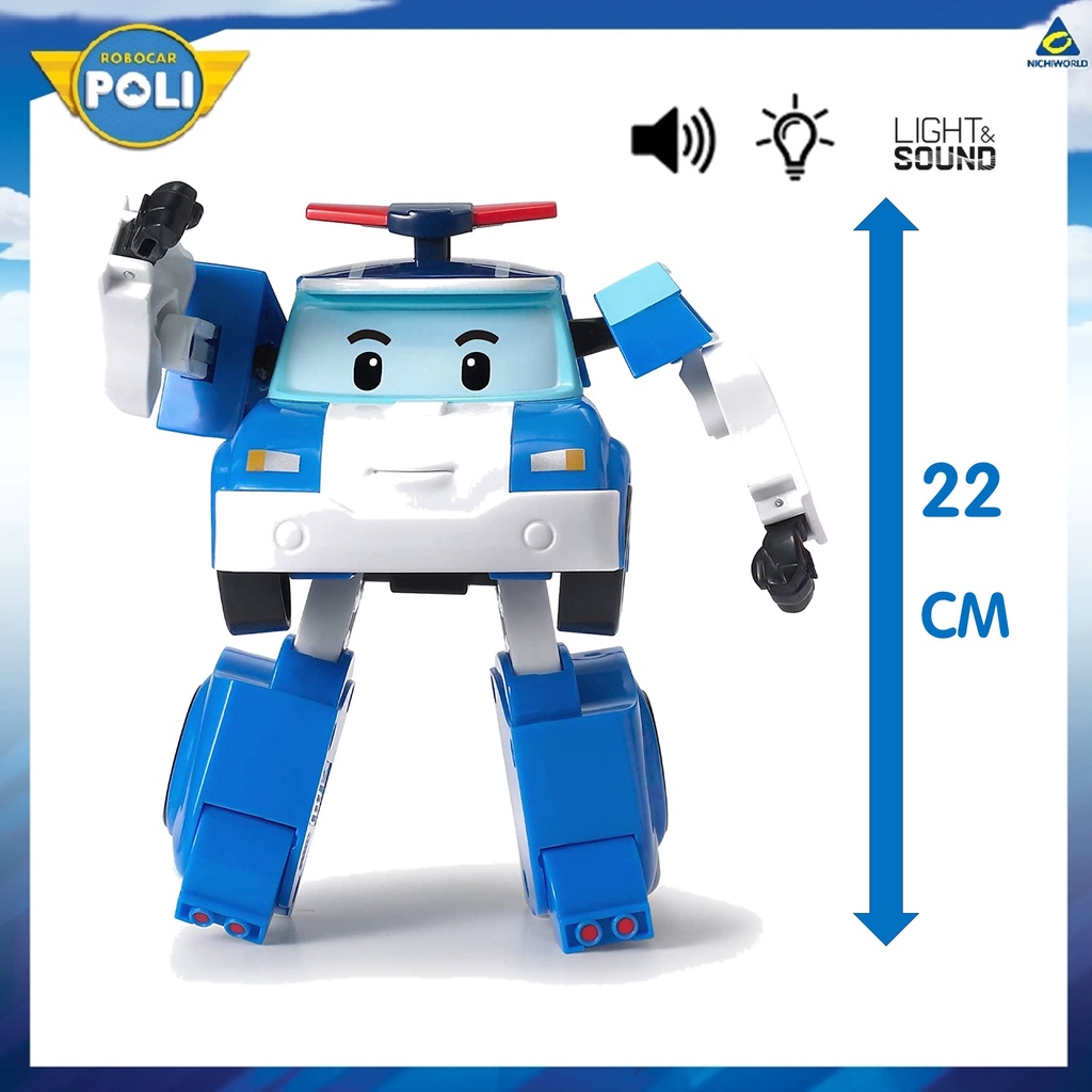 Robocar Poli(โรโบคาร์โพลิ)Sound & Light Transforming Poli ของเล่นโรโบคา ...