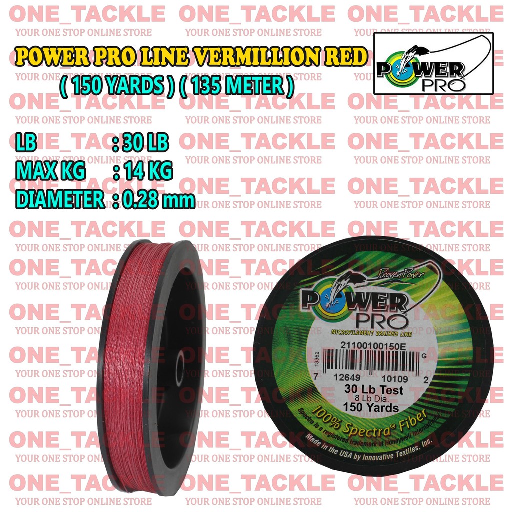 Power PRO Line Vermilion Red 150 หลา (135 ม.) | Shopee Thailand