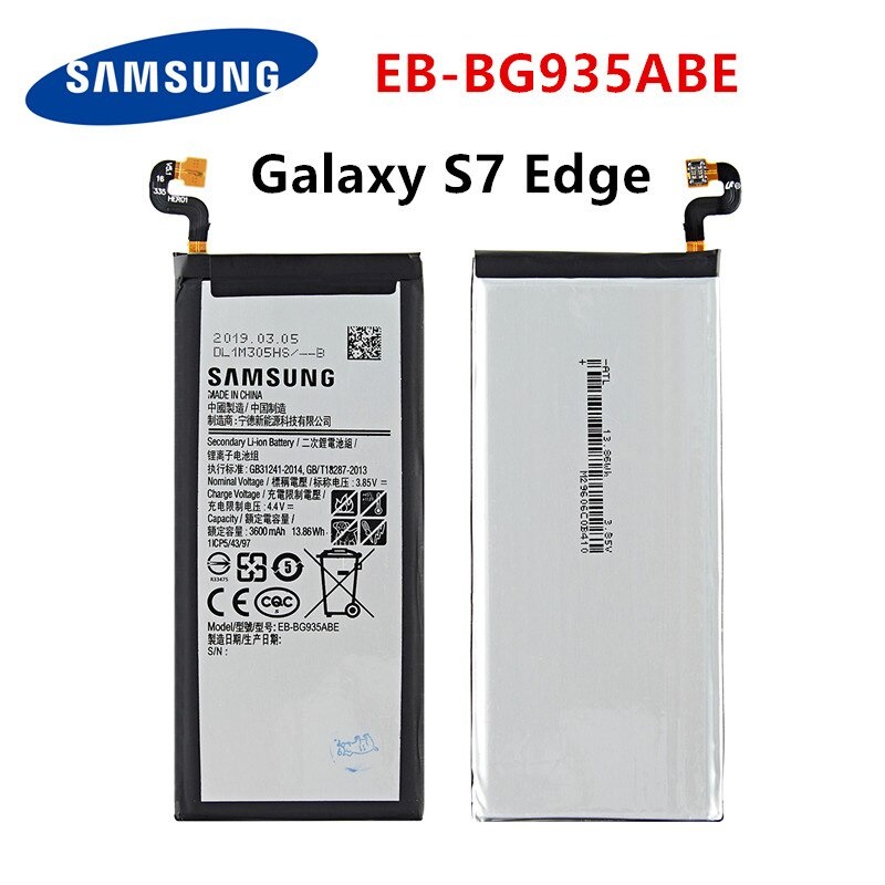 SAMSUNG Original EB-BG935ABE แบตเตอรี่3600MAh สำหรับ Samsung Galaxy S7 ...