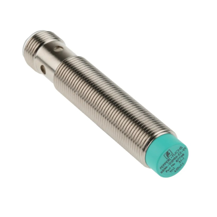 Pepperl + Fuchs NBN4-12GM50-E2-V1 M12 x 1 Inductive Sensor - Barrel, 4 mm Detection, IP67, M12 ...