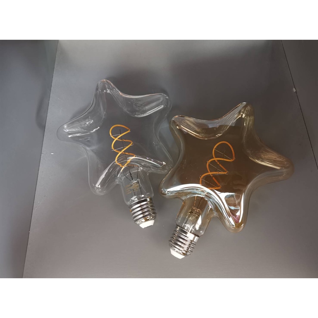 หลอดไฟledทรงแก้วรูปดาว พร้อมส่ง หลอดไฟled วินเทจ ขั้วe27 แสงเหลือง ทรง ...